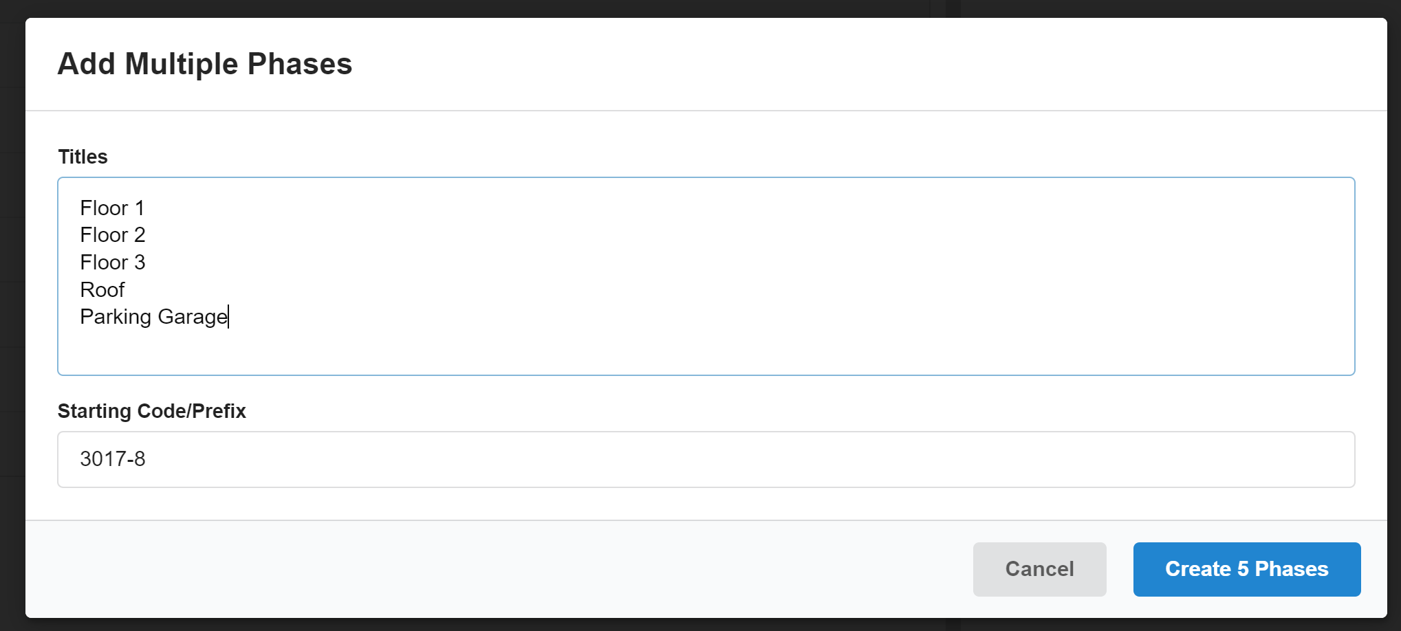 Add or Edit a Phase/Lots – FTQ360